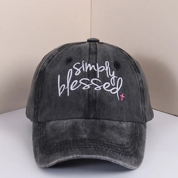 Accessories | Nwt Womans Ball Cap Simply Blessed Embroidered | Poshmark